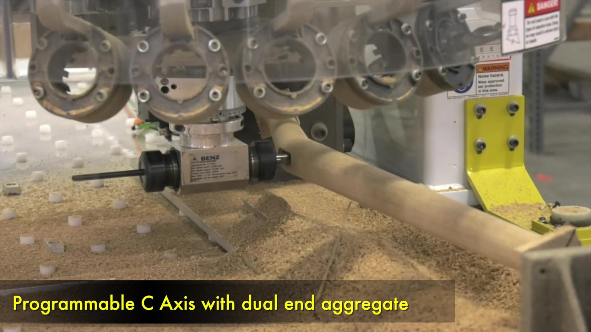 Thermwood Model 45 5'x10' CNC Machining a Bar Stool Leg Using a Rotary ...